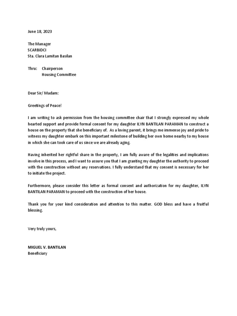 Letter of Benificiary | PDF