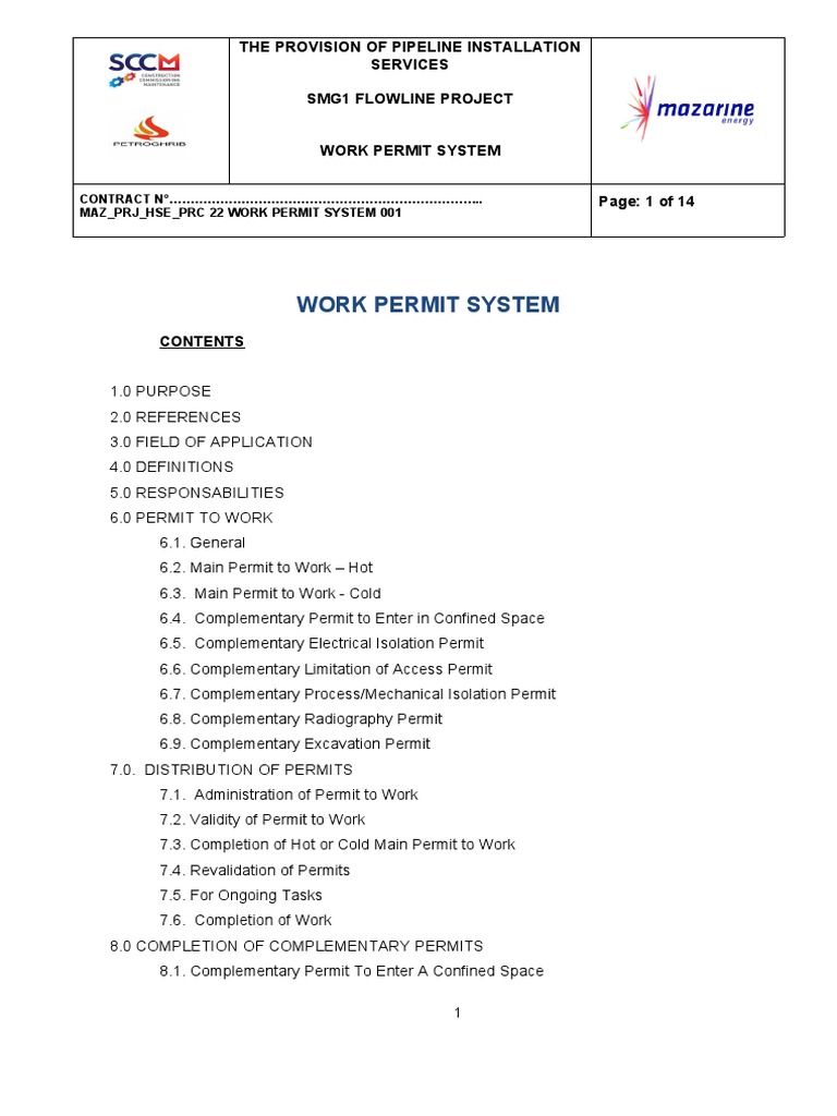 5.4 Work Permit System | PDF | High Voltage | Electricity