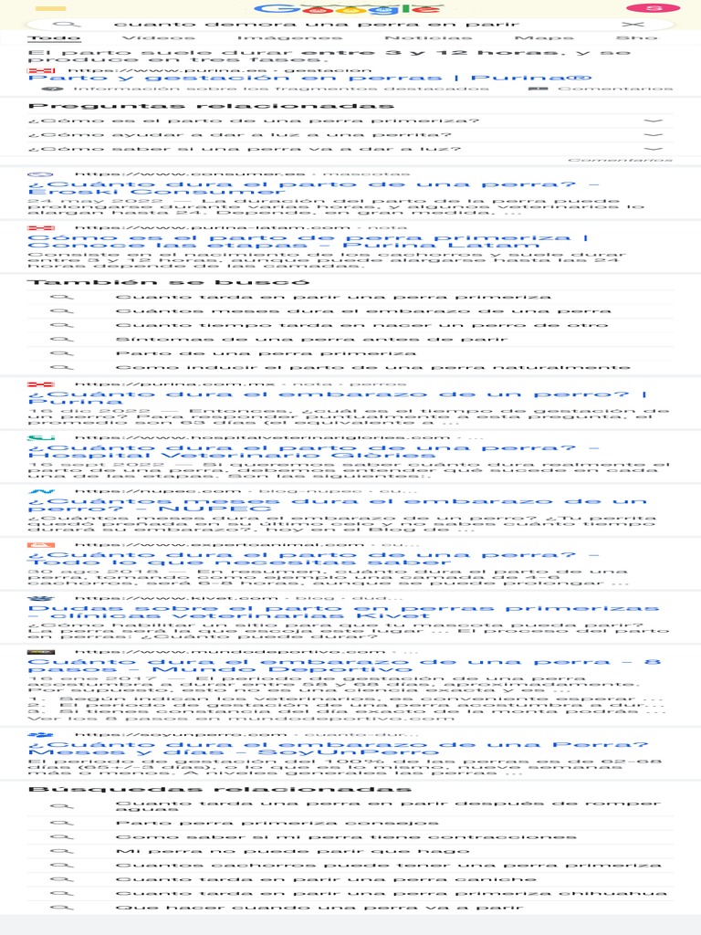 Cuanto Demora Una Perra en Parir - Buscar Con Goo | PDF | Parto | El ...