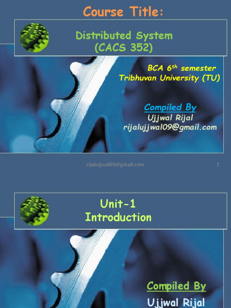 Distributed System (CACS 352) : Compiled by | PDF | Thread (Computing) | Process (Computing)
