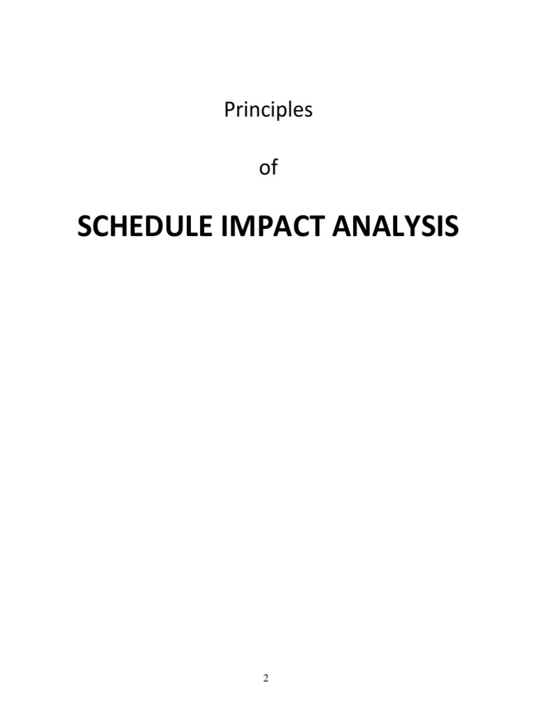 Principles of Schedule Impact Analysis | PDF | Business | Technology ...