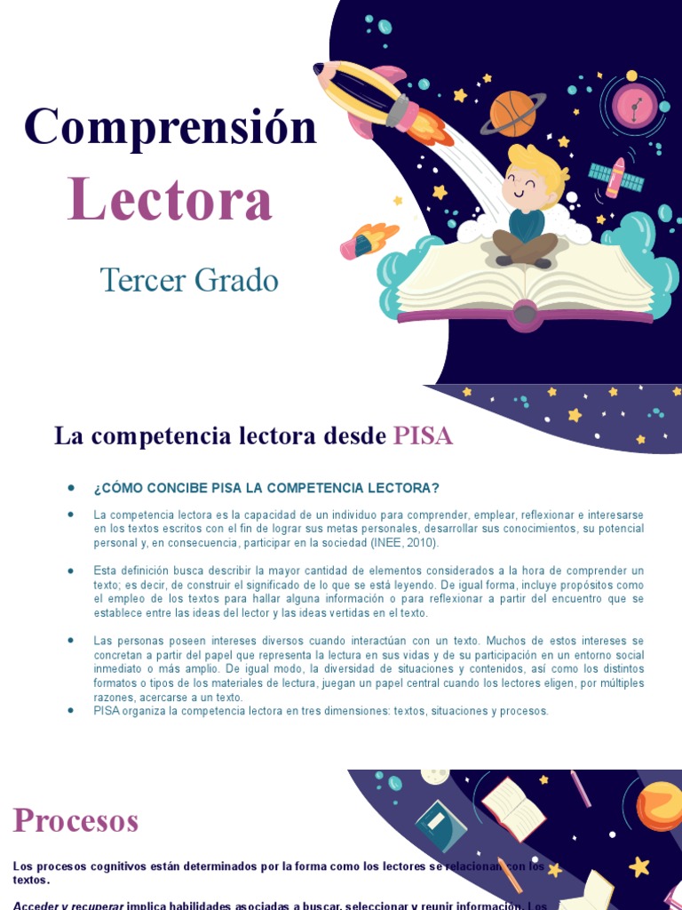 Competencia Lectora PISA: Niveles y Procesos | PDF | Comprensión lectora | Información