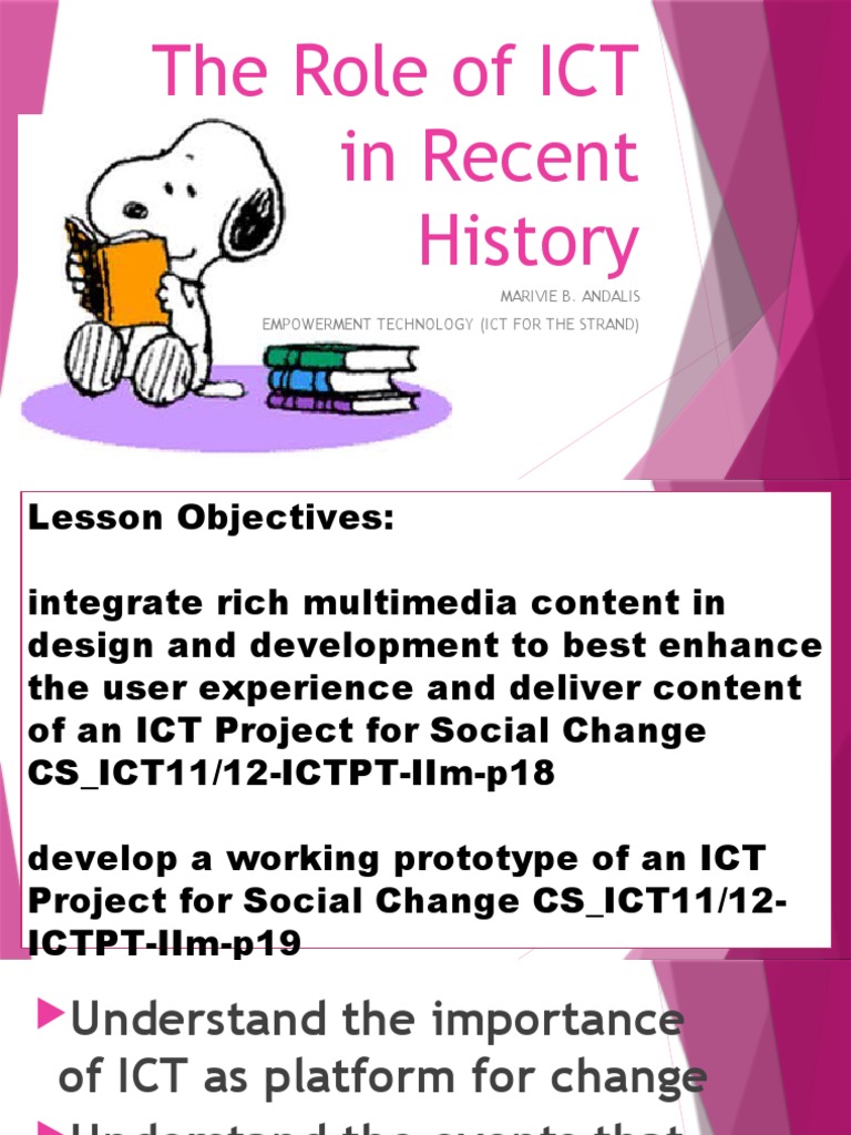 The Role of ICT in Recent History | PDF