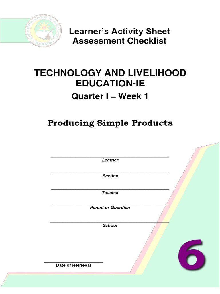 Tle Grade 6 - q1 Week 1 | PDF | Learning | Product (Business)