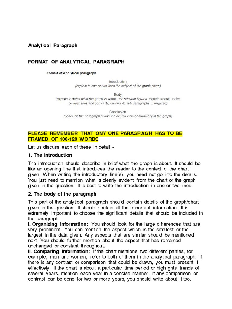 Analytical Paragraph | PDF | Chart | Information
