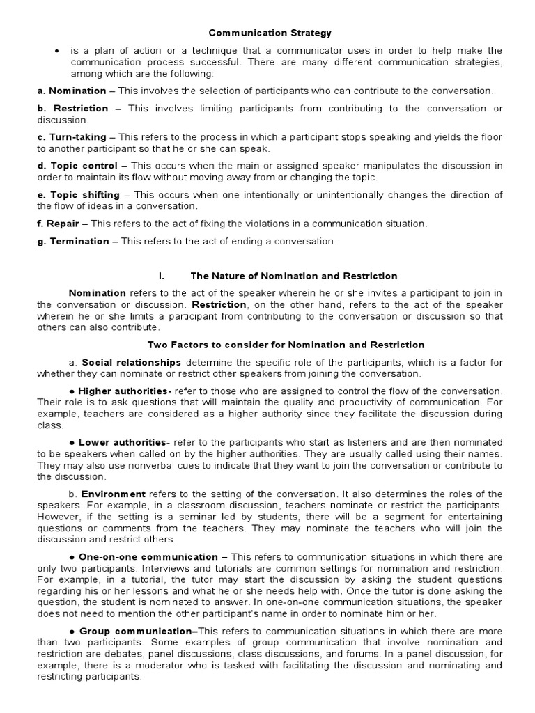Lecture - Communication Strategy | PDF | Nonverbal Communication ... Lecture - Communication Strategy | PDF | Nonverbal Communication ...