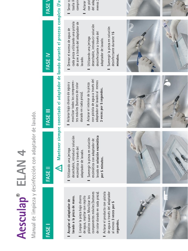 Manual Lavado ELAN4 - ESPAÑOL | PDF