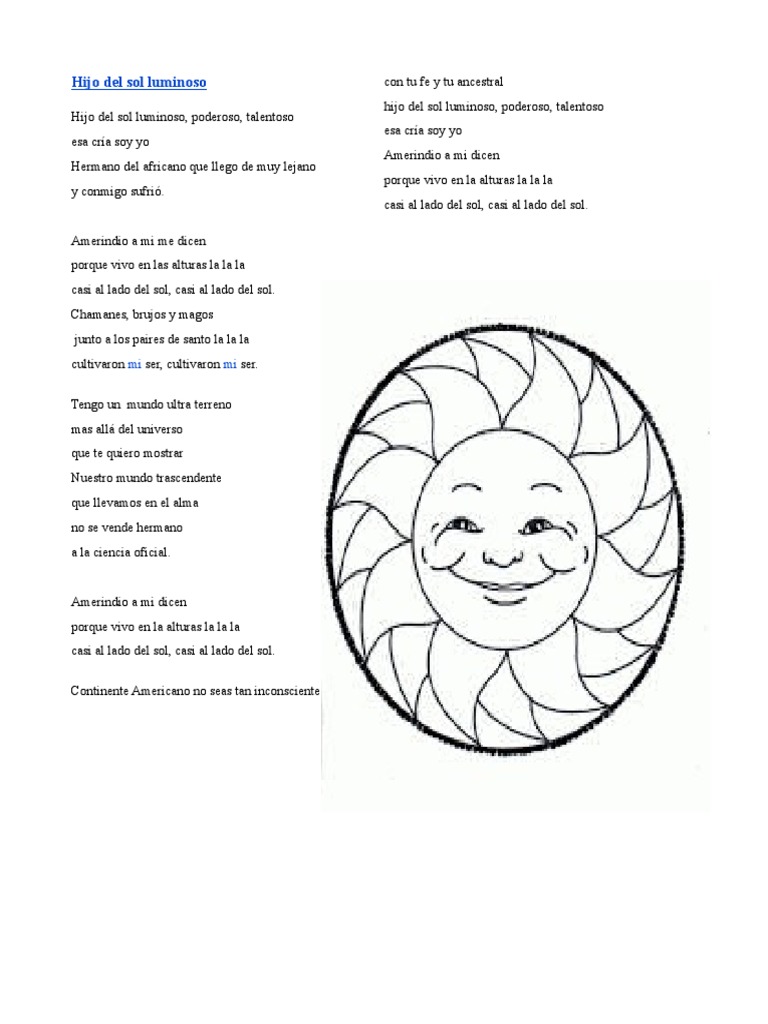 Hijo Del Sol Luminoso | PDF