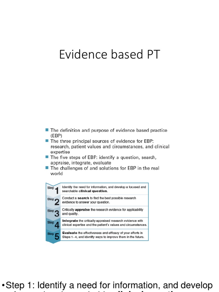 Evidence Based PT 04 - 3 | PDF | Physical Therapy | Medical Diagnosis