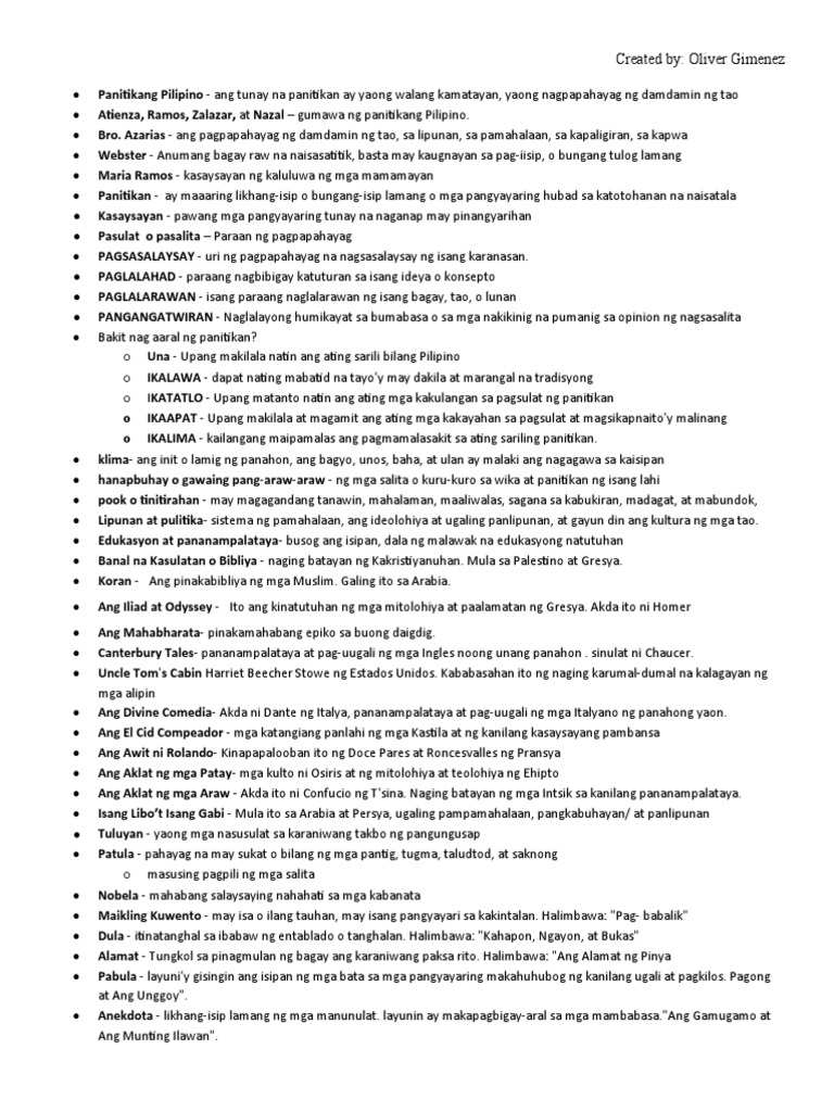 FIl 2 Reviewer | PDF