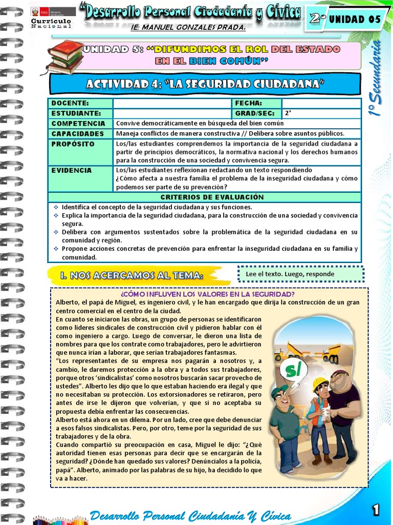 2° DPCC - Actv.04-Unid.5 2023 | PDF | Valores