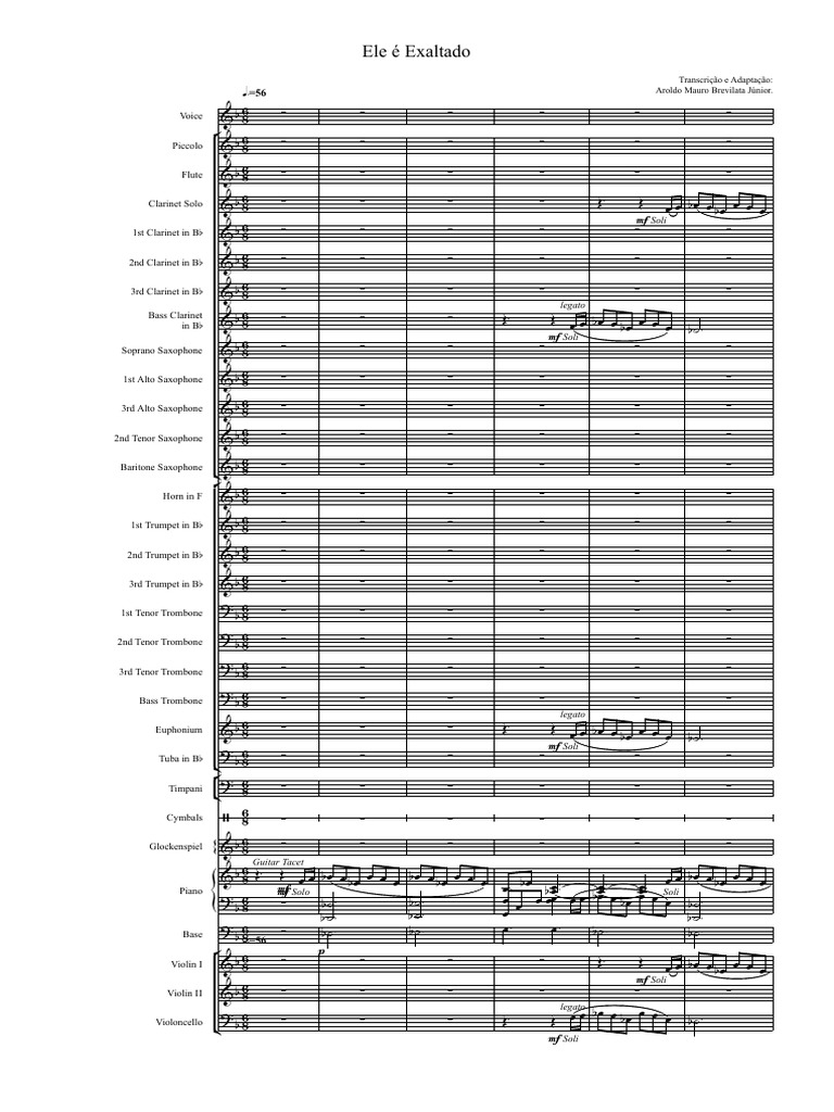 Ele É Exaltado Adhemar de Campos - Arr. Aroldo Mauro Brevilata Júnior ...