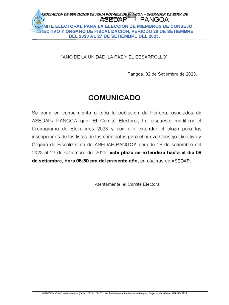 Comunicado | PDF