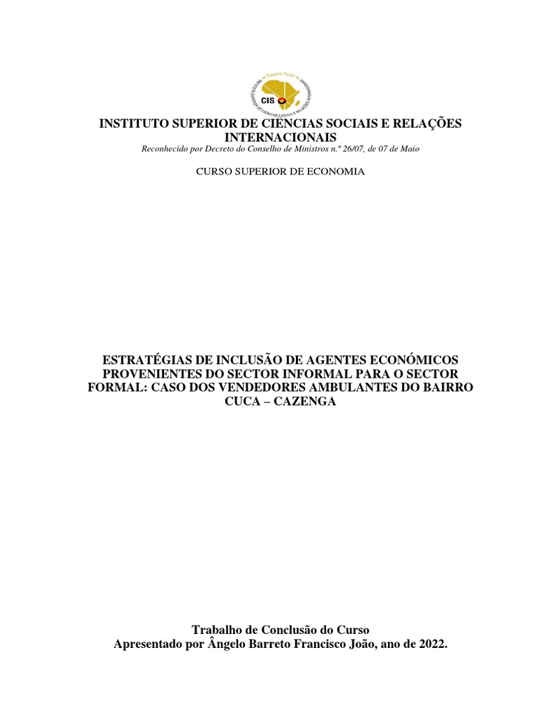 TCC Sr. Ângelo Final | PDF | Economia | Monopólio