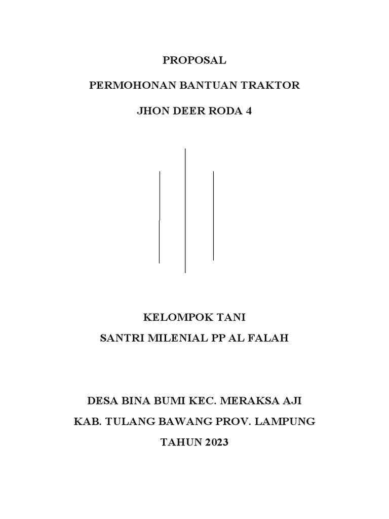 Proposal Traktor - Real | PDF