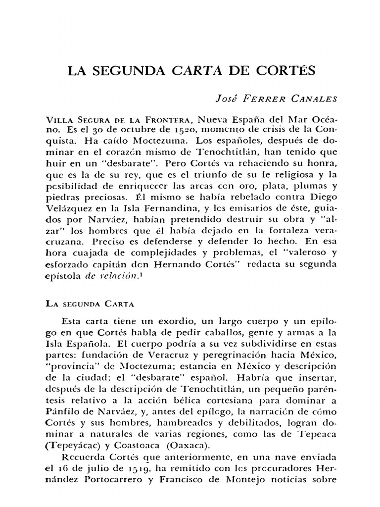 Segunda Carta de Hernán Cortés | PDF | México