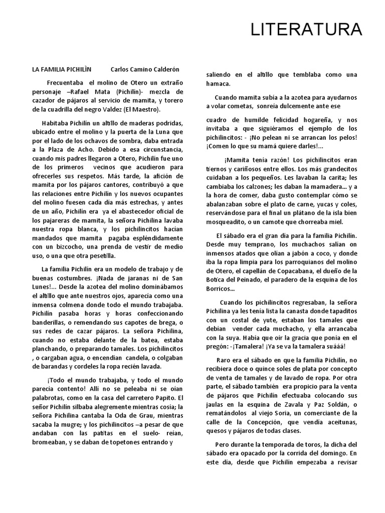 La Familia Pichilín | PDF | Toreo