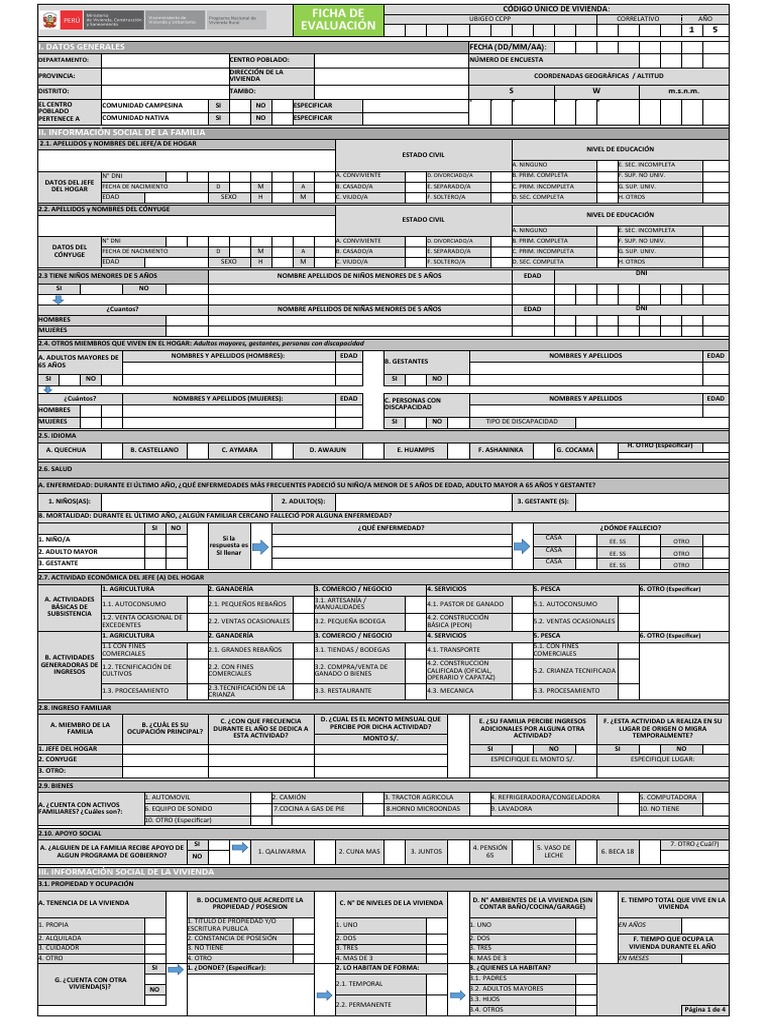 Formulario #02 - A - Edan Inicial Saneamiento | PDF | Agua | Estufa de cocina