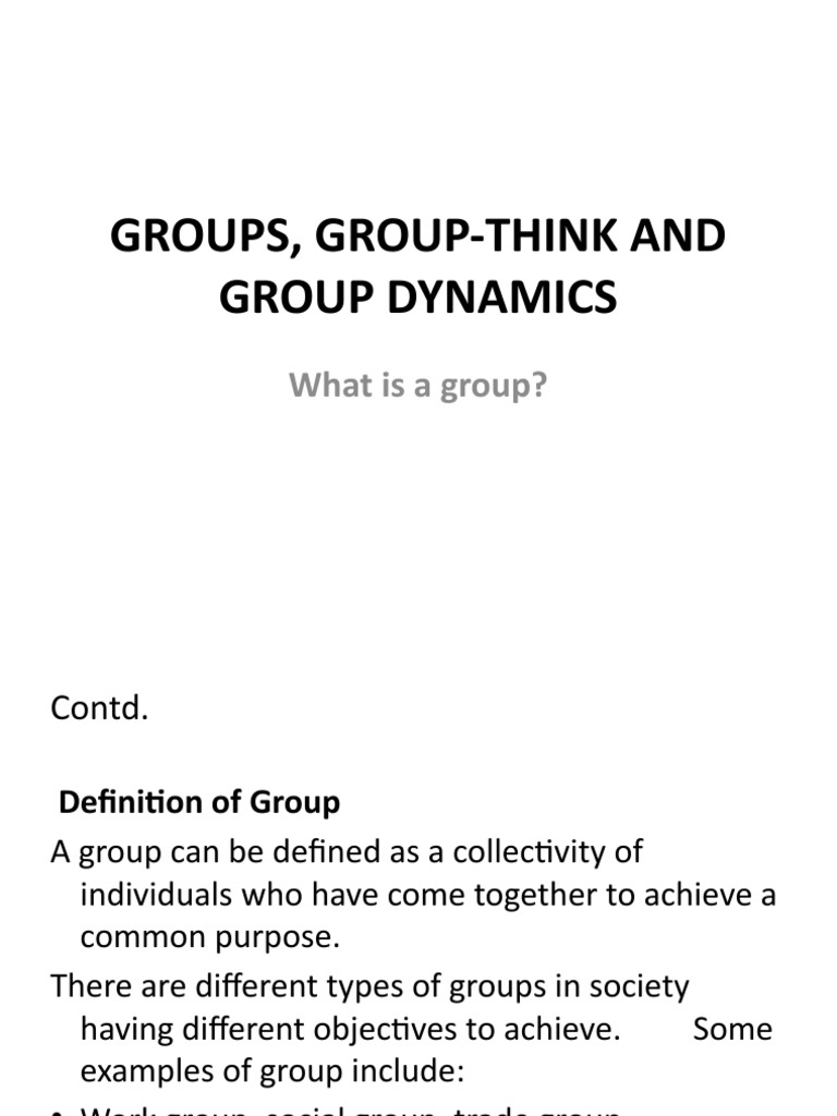 Understanding Group Dynamics | PDF | Deviance (Sociology) | Social Group