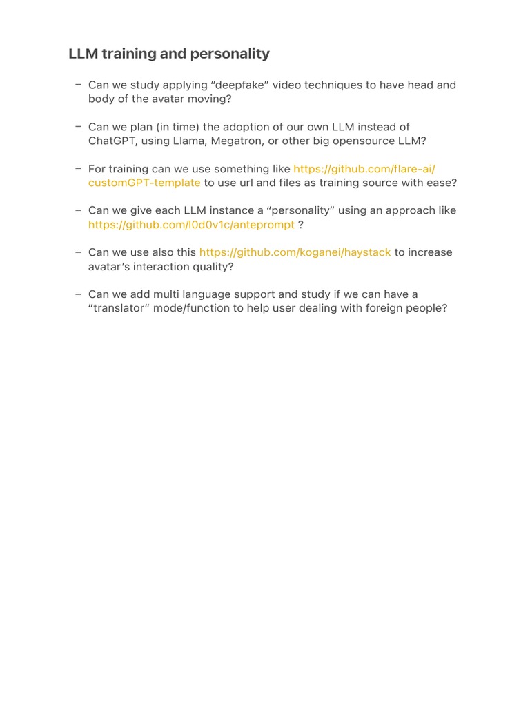 LLM Training and Personality | PDF