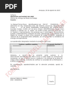 Modelo de Carta de Autorización para Trámite de Instalación Panapass ...