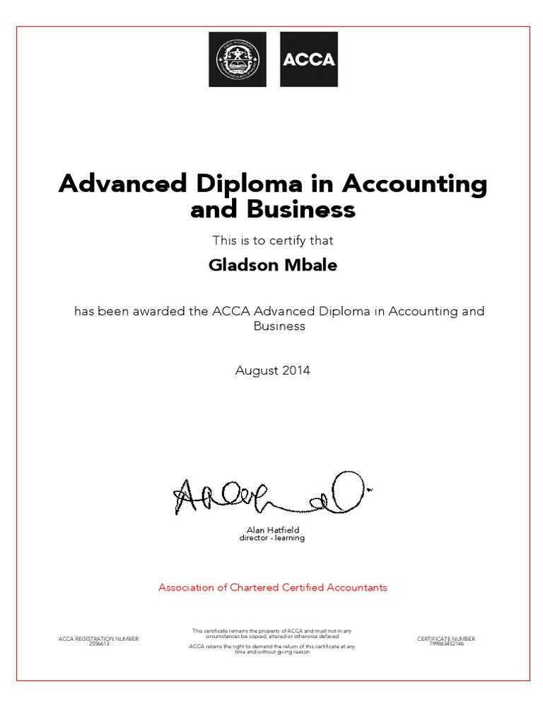 Advance Diploma in Business and Accounting-ACCA Part 2 | PDF