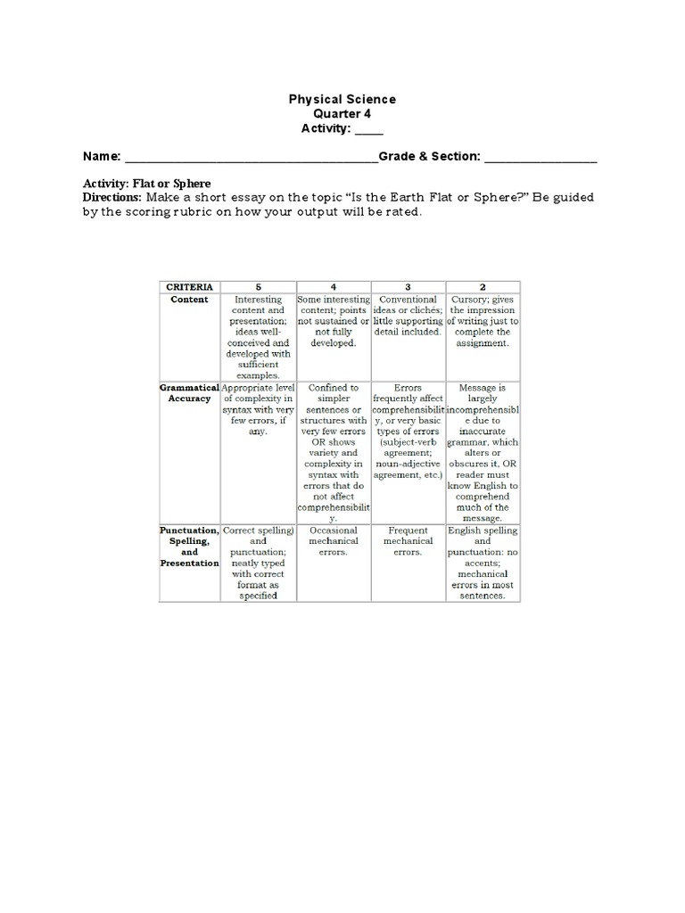 Physical Science 4Q Activity1 | PDF