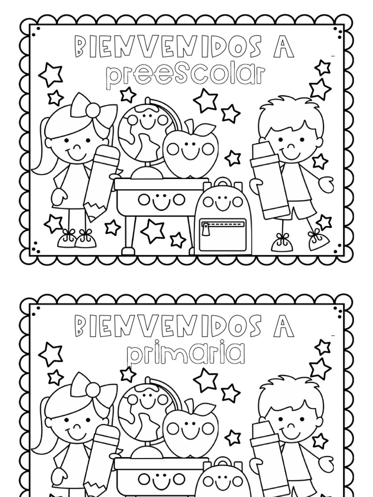 46.hojas para Colorear - Mi Primer Día en | PDF