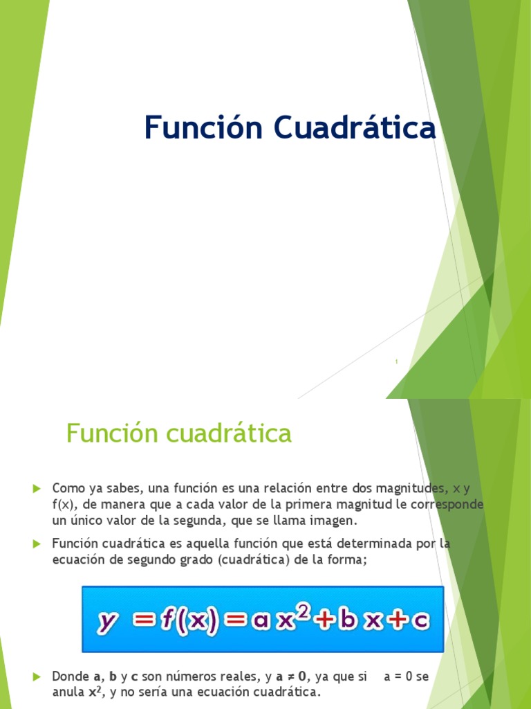 Funcion Cuadratica | PDF | Ecuación cuadrática | Ecuaciones