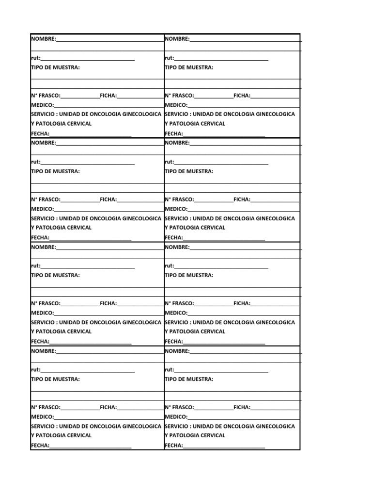 Rotulo de Biopsias | PDF