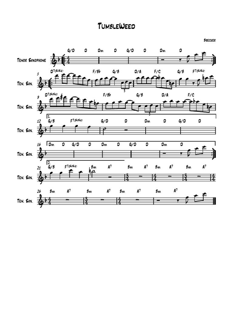 Michael Brecker-Pilgrimage-SheetMusicExchange | PDF