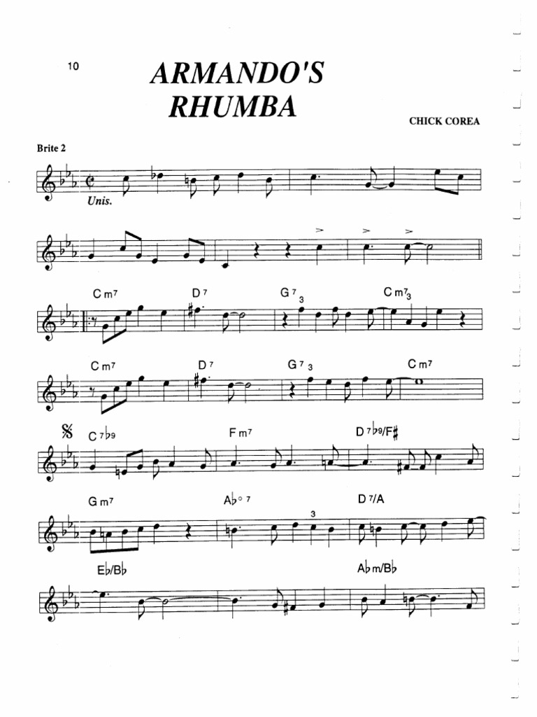 Chick Corea-Armando`s Rhumba-SheetMusicExchange | PDF
