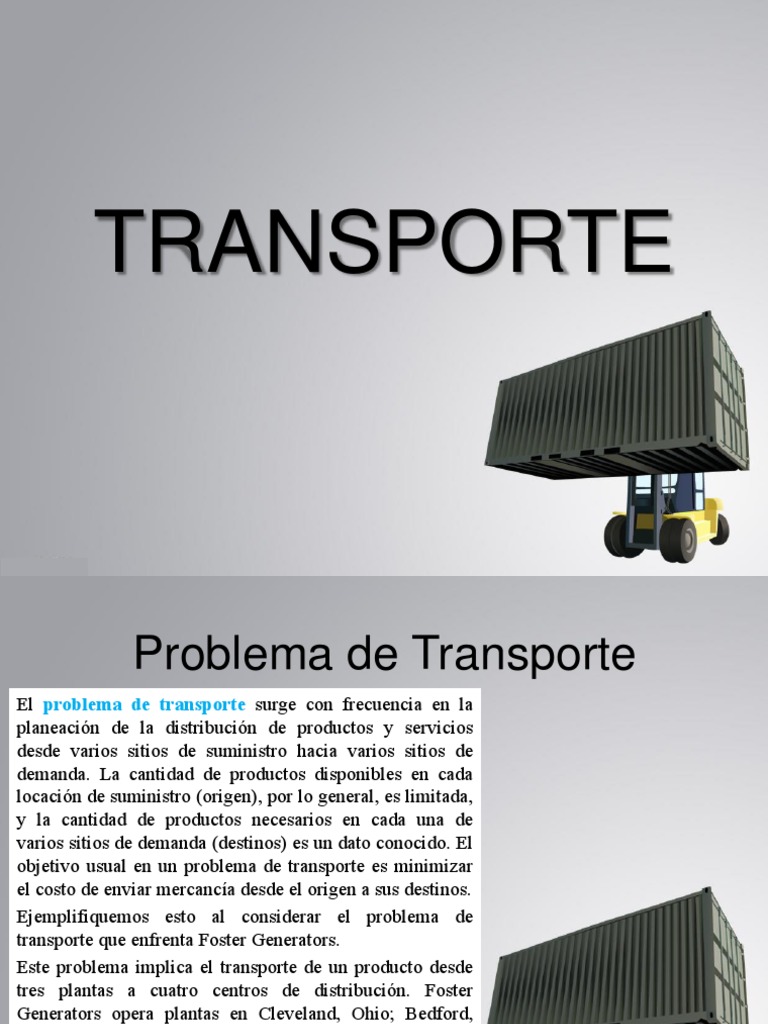6-Transporte 17 | PDF | Programación lineal | Transporte