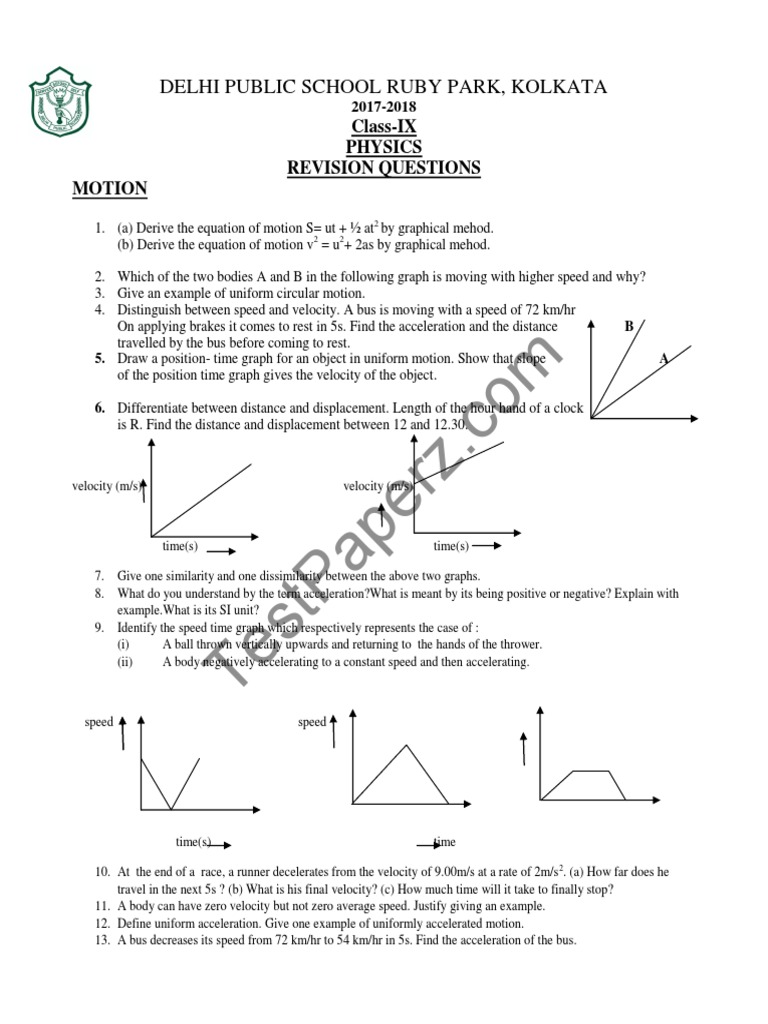 DPS Kolkatta Force Assignment | PDF | Gravity | Weight