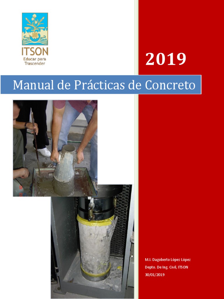 Manual Practicas de Lab. de Concreto | PDF | Hormigón | Cemento