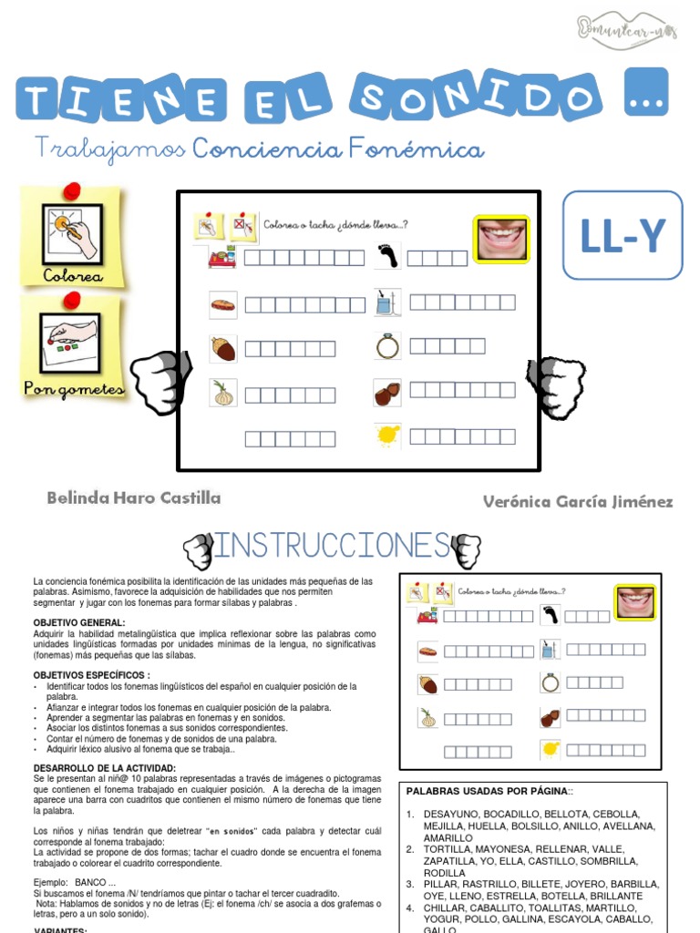 CONC - Foném. Fonemas en Cualquier Posición LL | PDF | Palabra | Fonología
