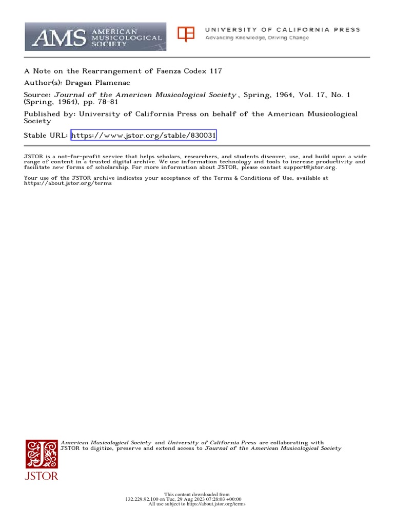 Rearrangement of Faenza Codex 117 | PDF | Bookbinding | Codex