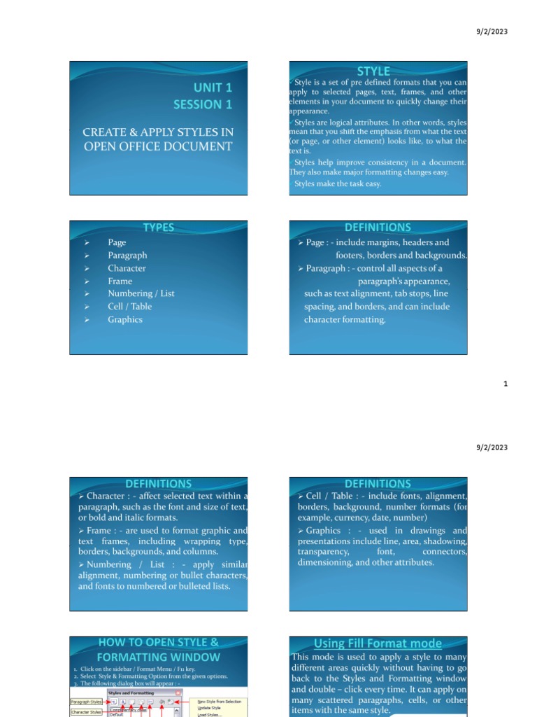 U1 Session 1 Styles | PDF | Point And Click | Icon (Computing)