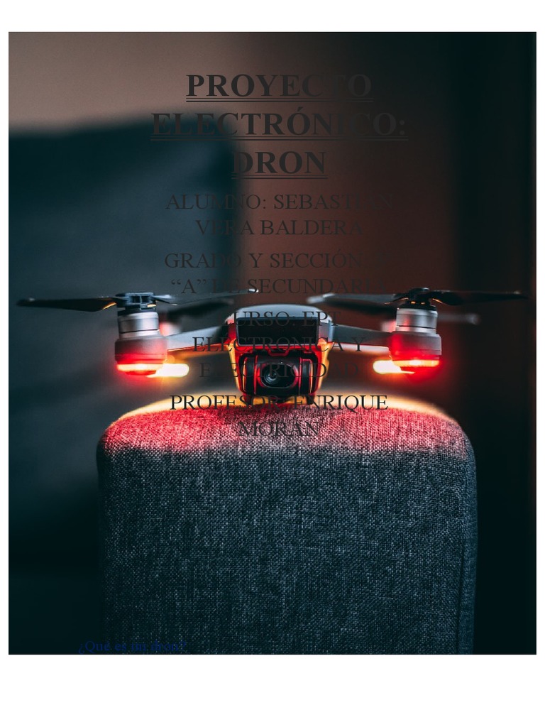 Proyecto Eléctronico Drone (1) | PDF | Vehículo aéreo no tripulado ...