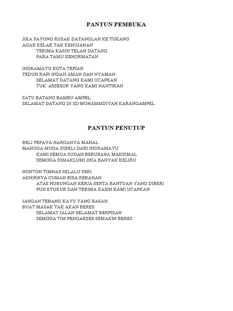 PANTUN | PDF | Puisi