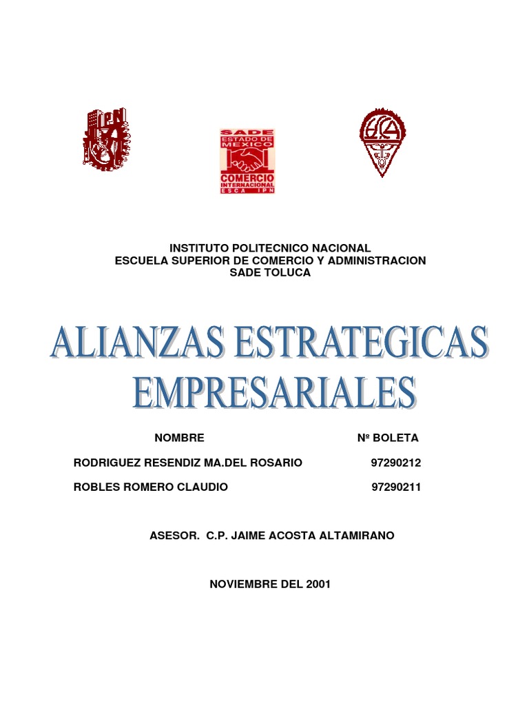Alianzas Estratégicas Empresariales | PDF | Business | Mercado (economía)