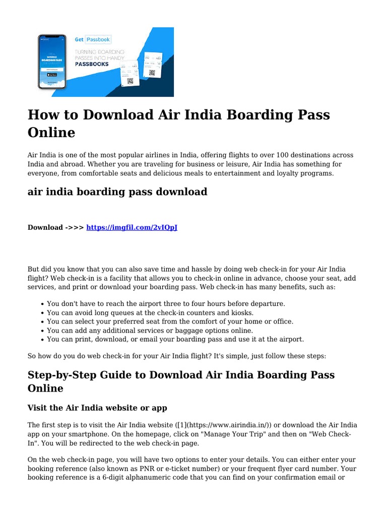 Download Air India Boarding Pass Guide | PDF | Computing | Transport