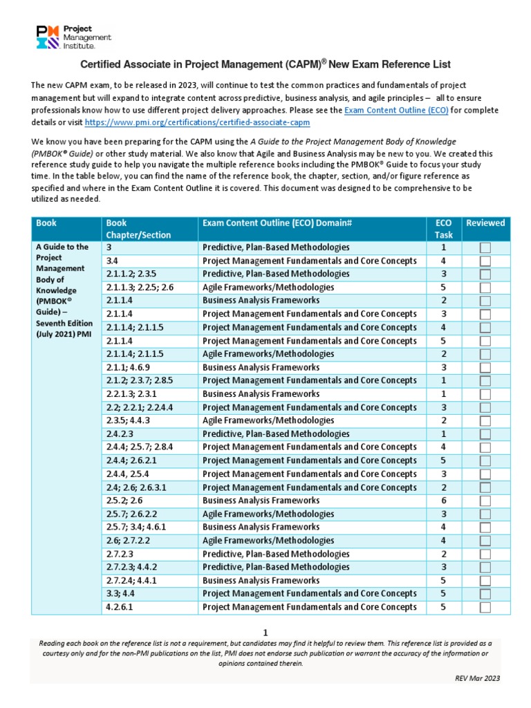 CAPM References | PDF | Project Management | Business