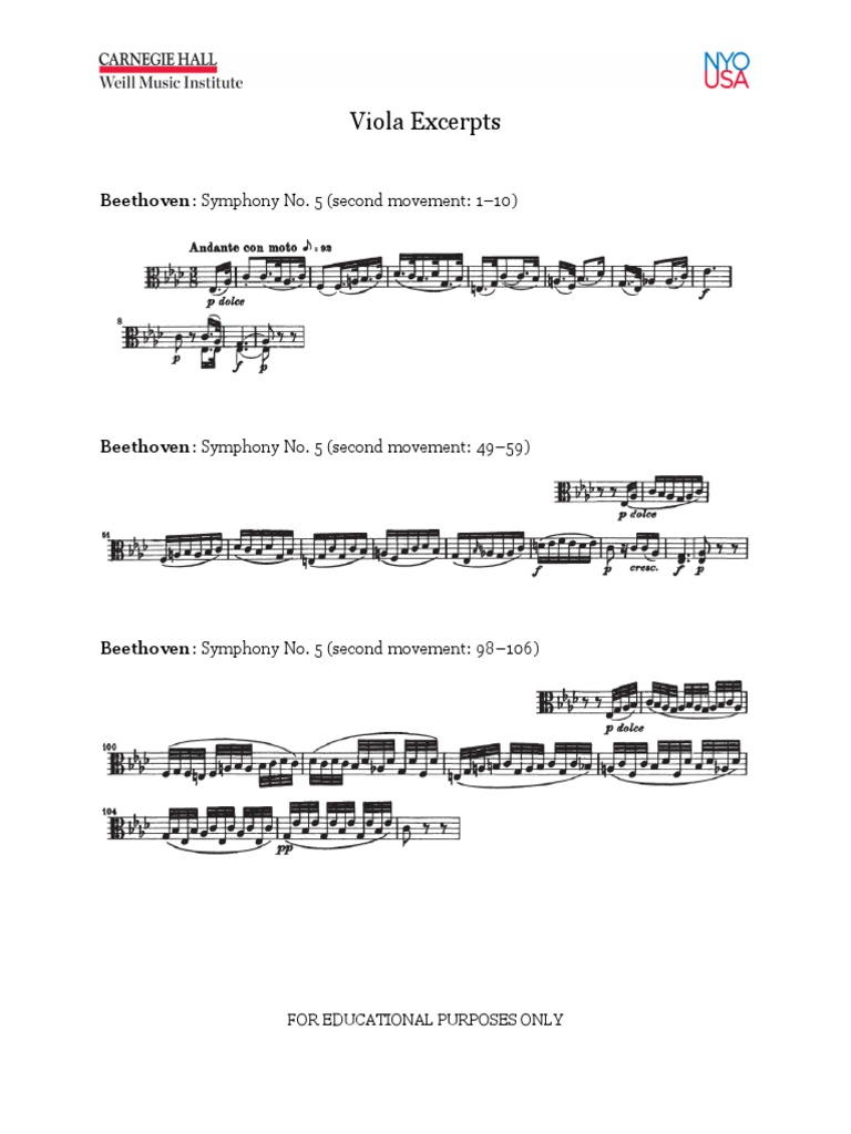 Viola NYO-USA | PDF | Art | Classics
