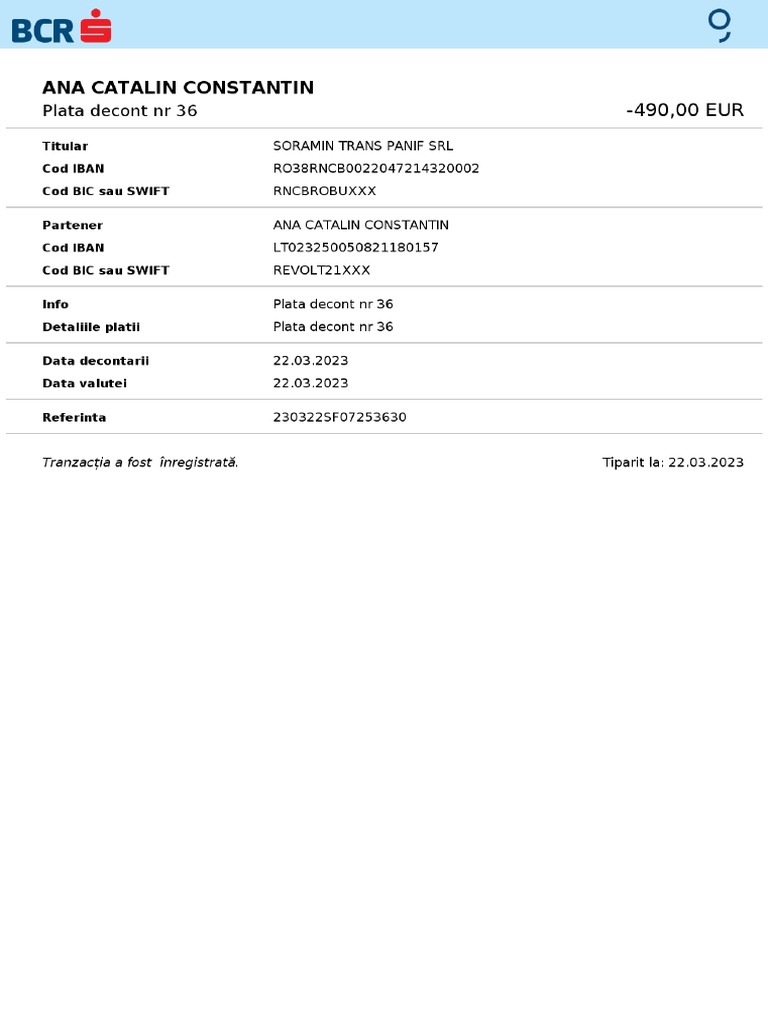 Tranzactie DR00010455108942 | PDF