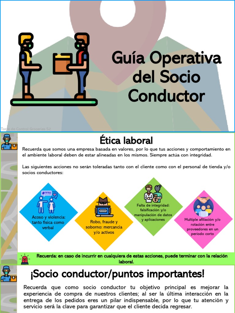 Guia de Reparto Socio Conductor | Descargar gratis PDF | Aplicación ...