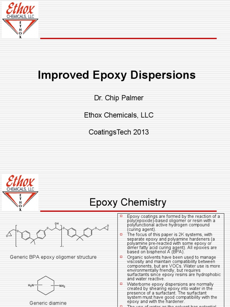 Improved Epoxy Dispersions | PDF | Epoxy | Surfactant