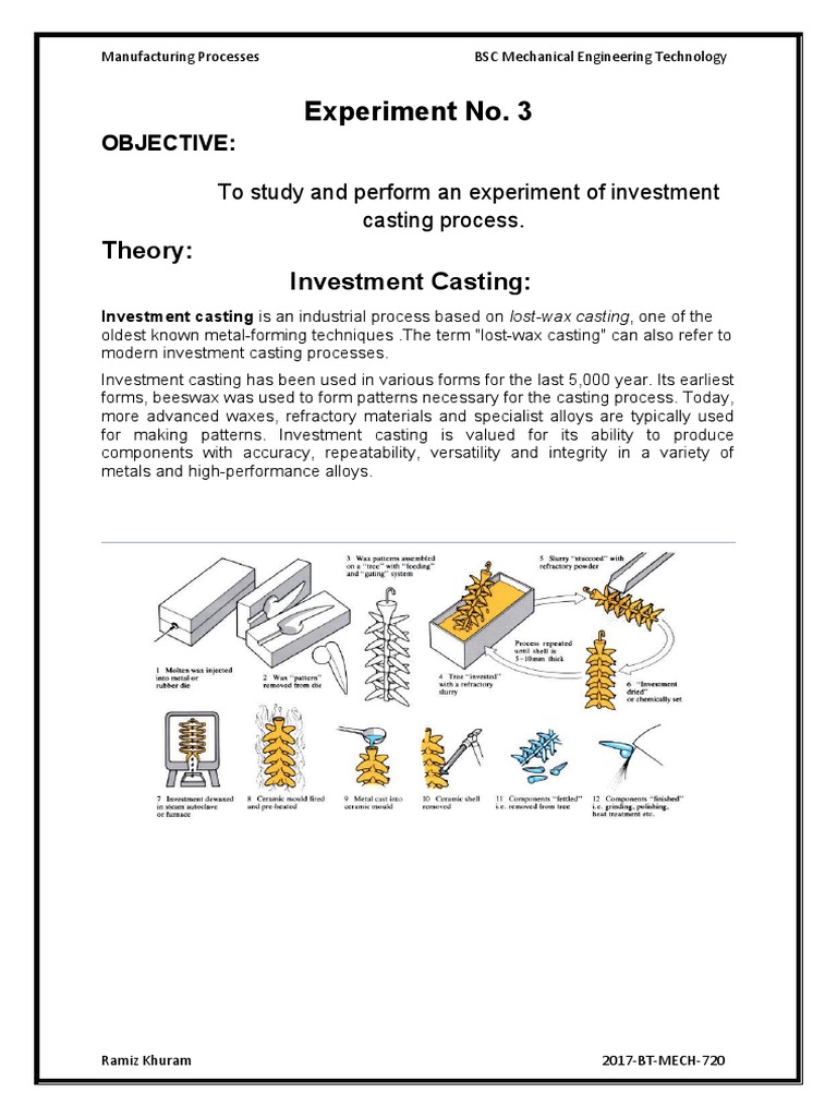 Manufacturing Process | PDF | Casting | Building Engineering