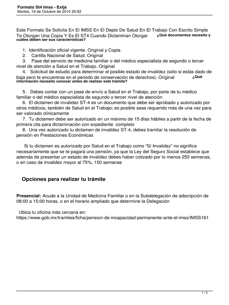 Formato St4 Imss Extjs | PDF | Derecho