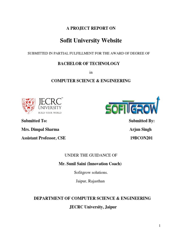Sofit University Website Development Report | PDF | Search Engine ...
